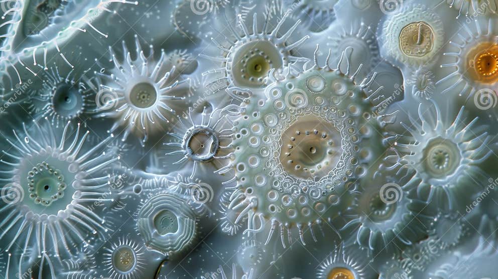 Under High Magnification a Group of Microscopic Plankton Reveals an ...