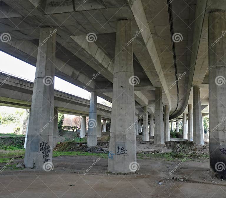 Under a highway bridge stock photo. Image of bridge - 279806536