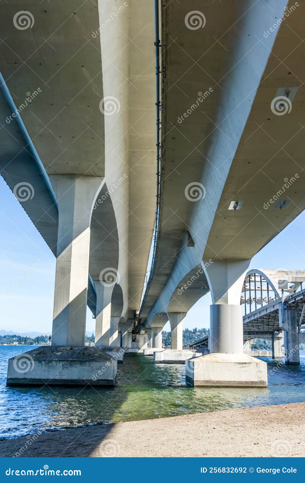 Under Highway Bridges 8 stock photo. Image of pillars - 256832692