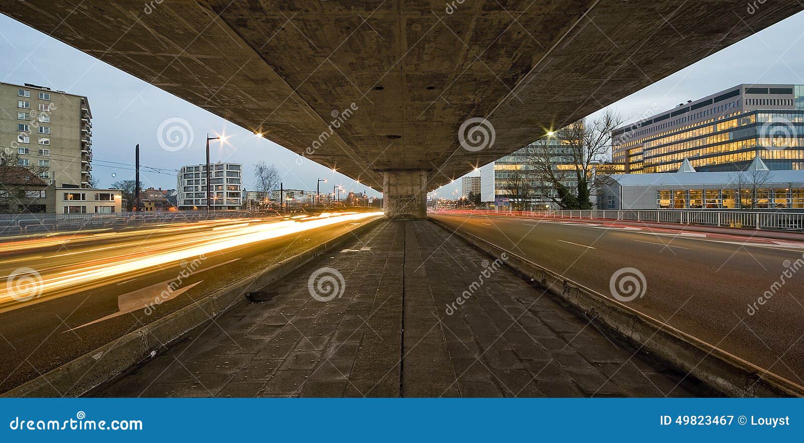 Under the highway stock image. Image of lights, transportation - 49823467
