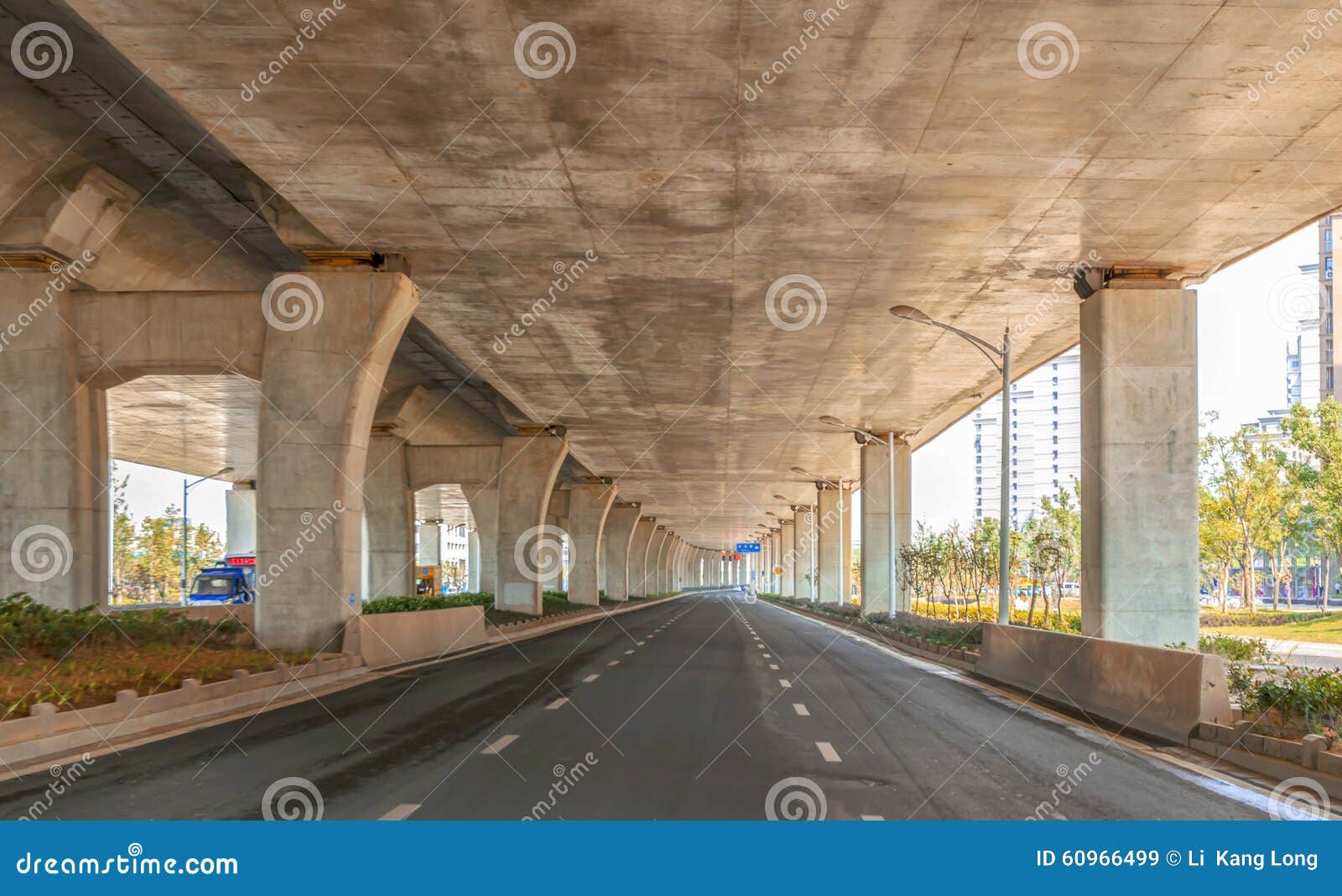 Under the highway overpass stock image. Image of perspective - 60966499