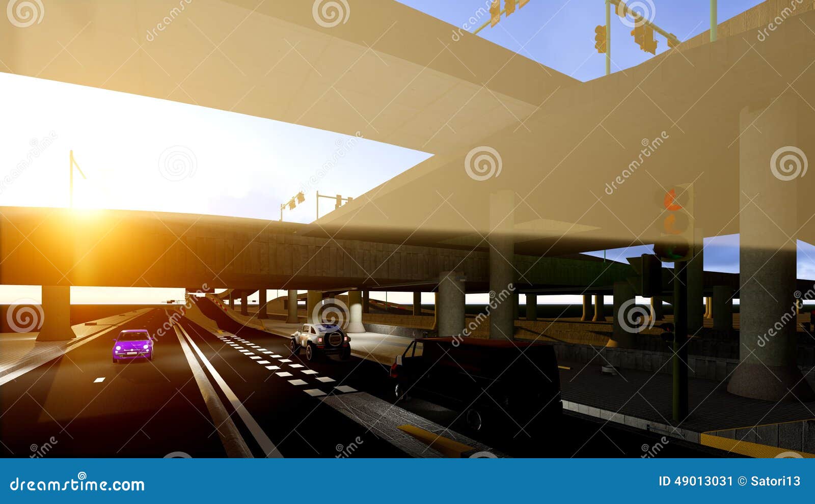 Under the Highway. Urban Scene Stock Image - Image of bridge, column ...