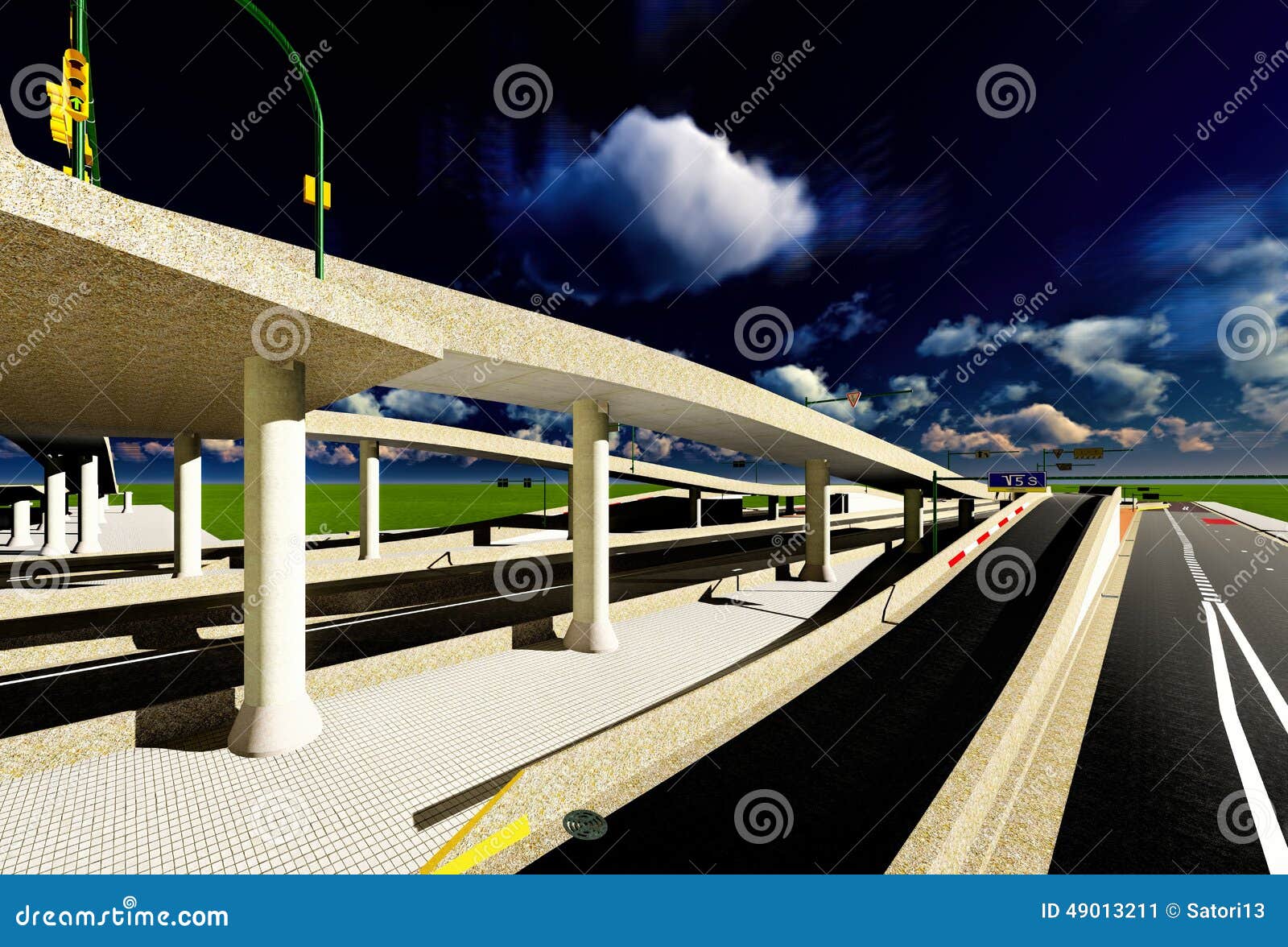 Under the Highway. Urban Scene Stock Image - Image of transportation ...
