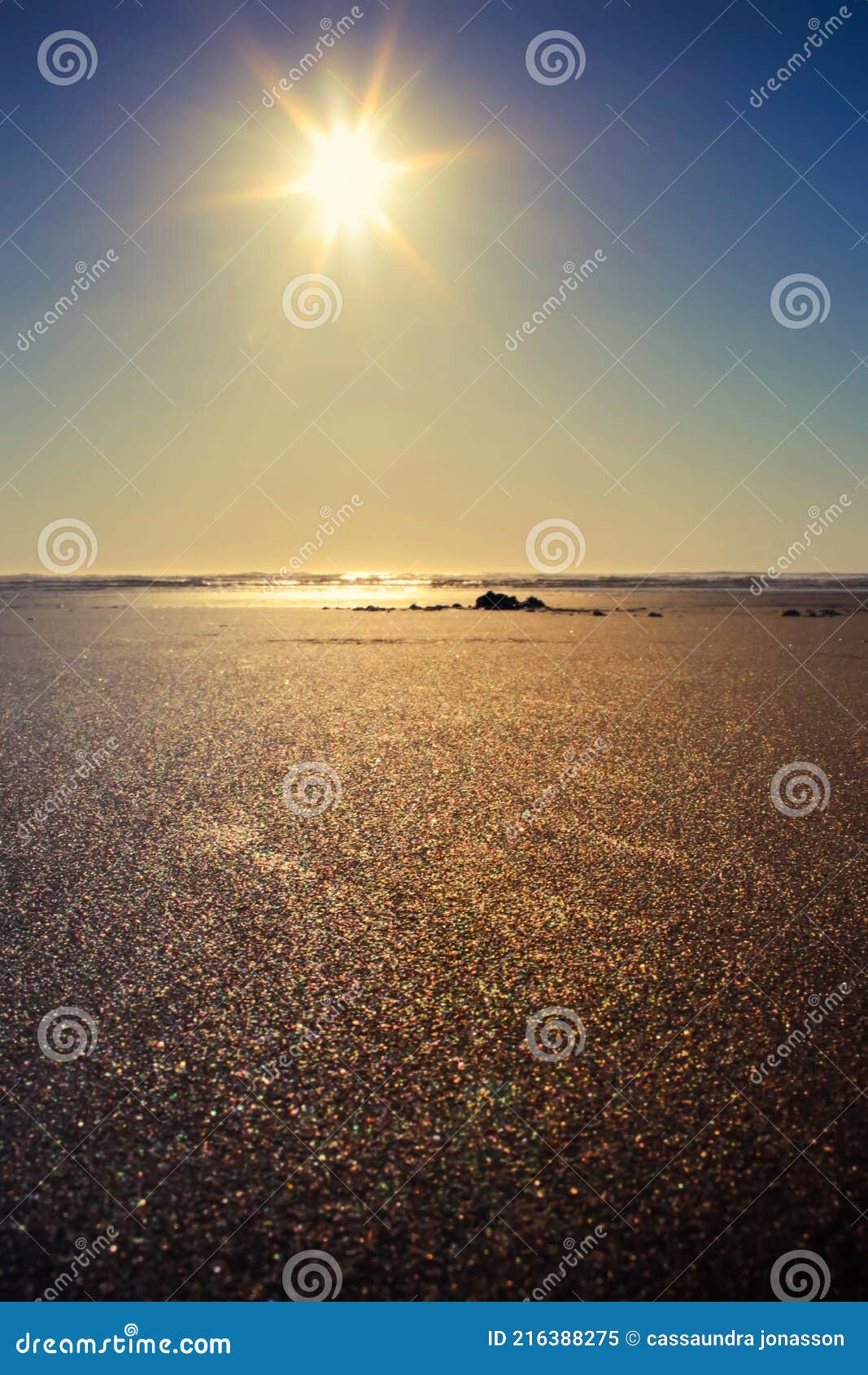 Under the Horizon Sun, on the Sand with Nothing in Sight but Ocean ...