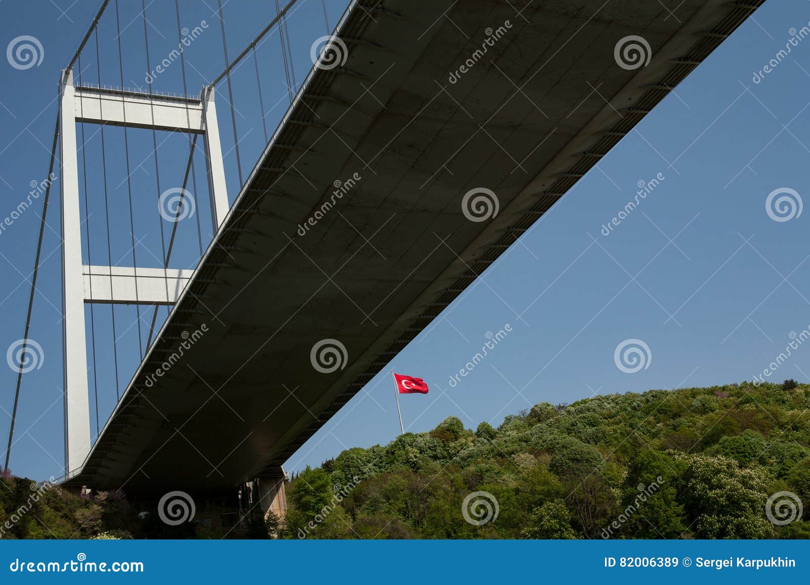 Under the Large Span Bridge. Stock Image - Image of broad, span: 82006389