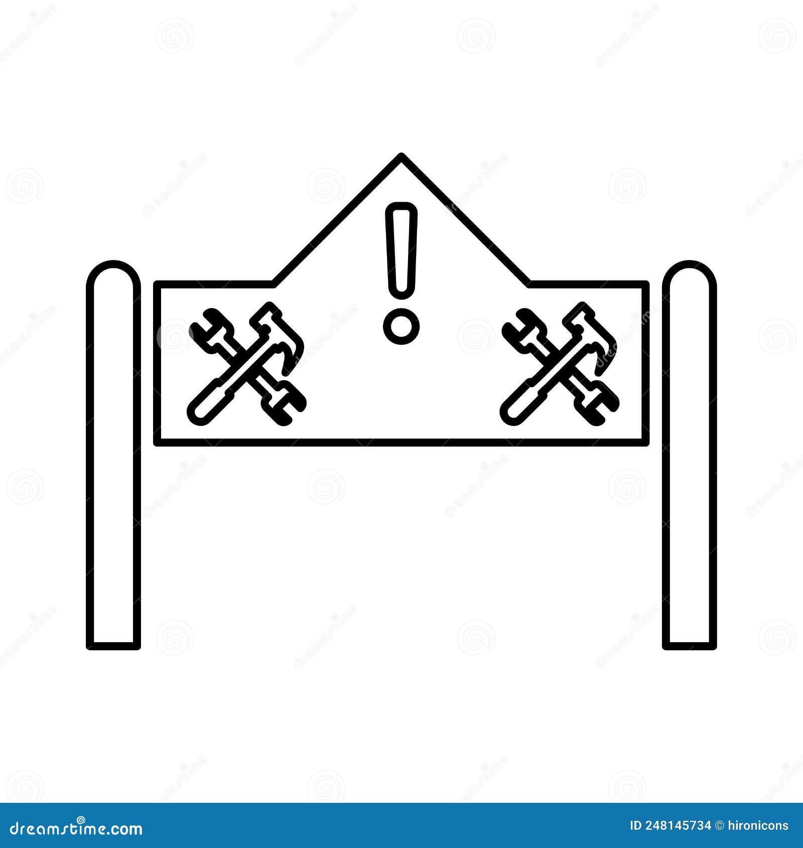 Under, Maintenance, Repair Outline Icon. Line Vector Design Stock ...