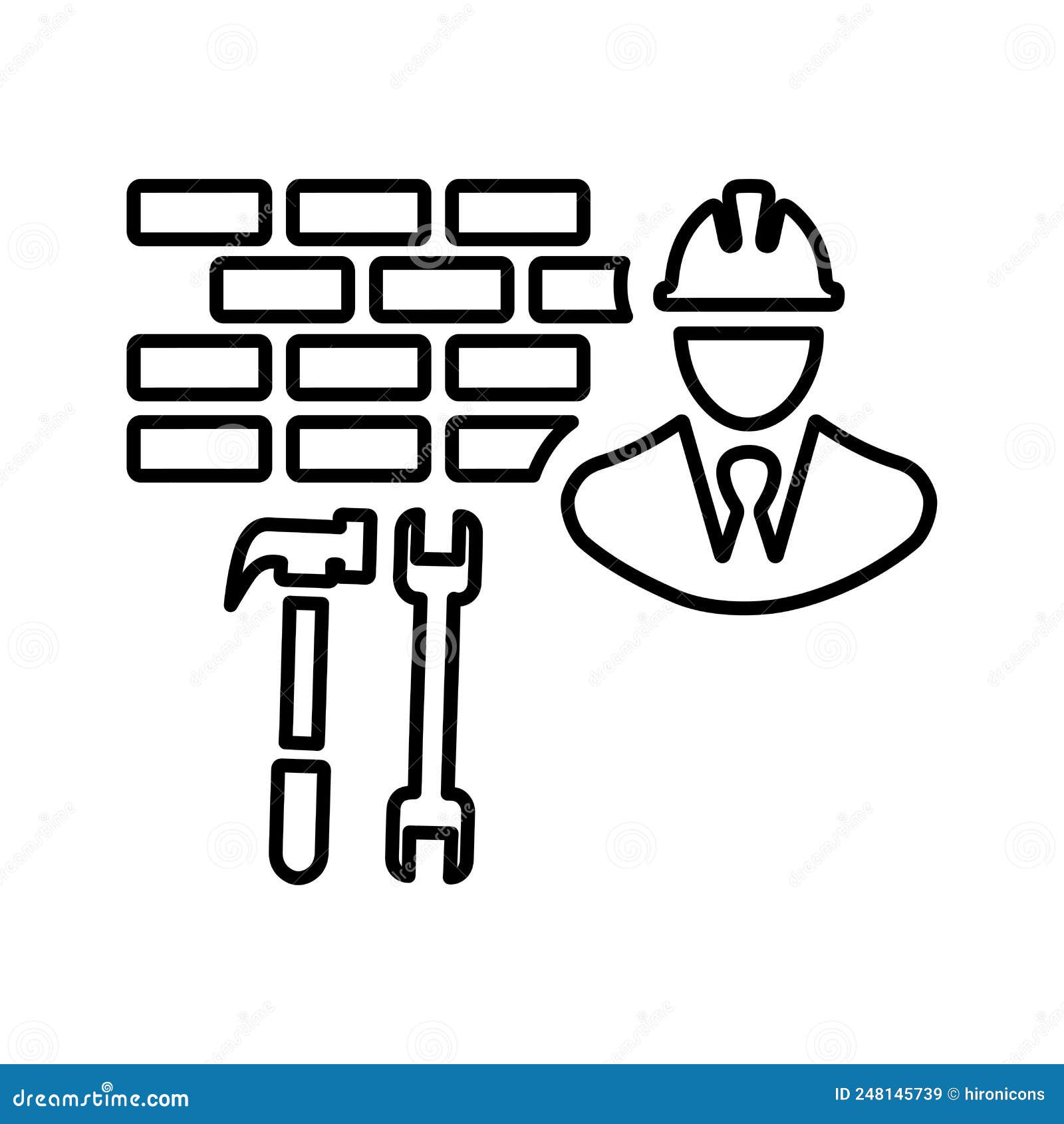 Under, Maintenance, Service Outline Icon. Line Vector Design Stock ...