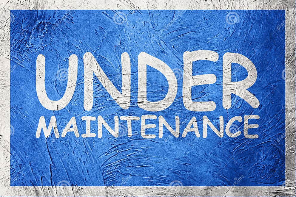 Under Maintenance Sign. Retro Style Stock Photo - Image of industry ...