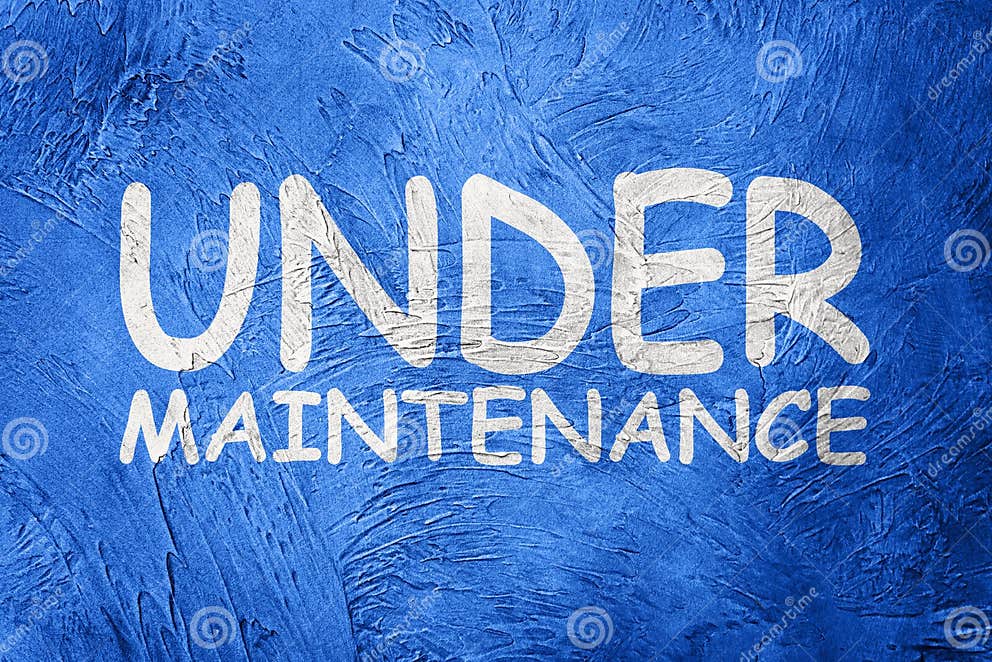 Under Maintenance Sign. Retro Style Stock Photo - Image of danger ...
