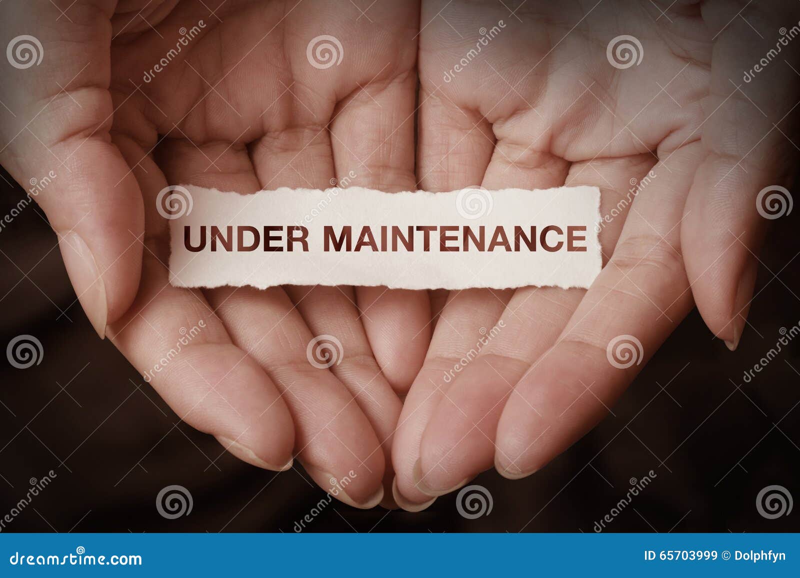 Under Maintenance Text on Hand Stock Image - Image of hand, maintenance ...