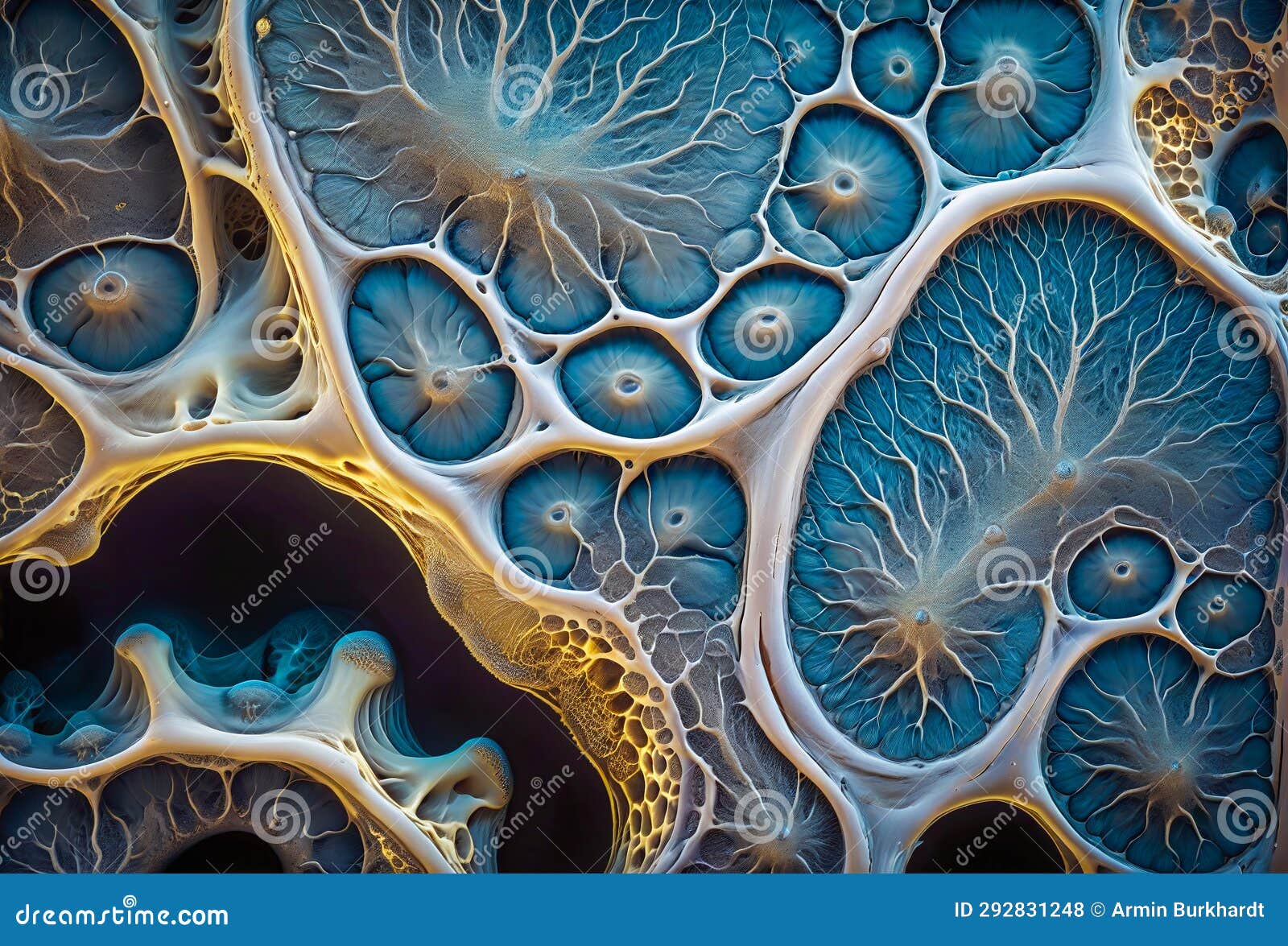 Under the Microscope- Cell Structures Stock Illustration - Illustration ...