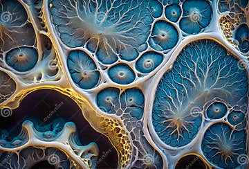 Under the Microscope- Cell Structures Stock Illustration - Illustration ...