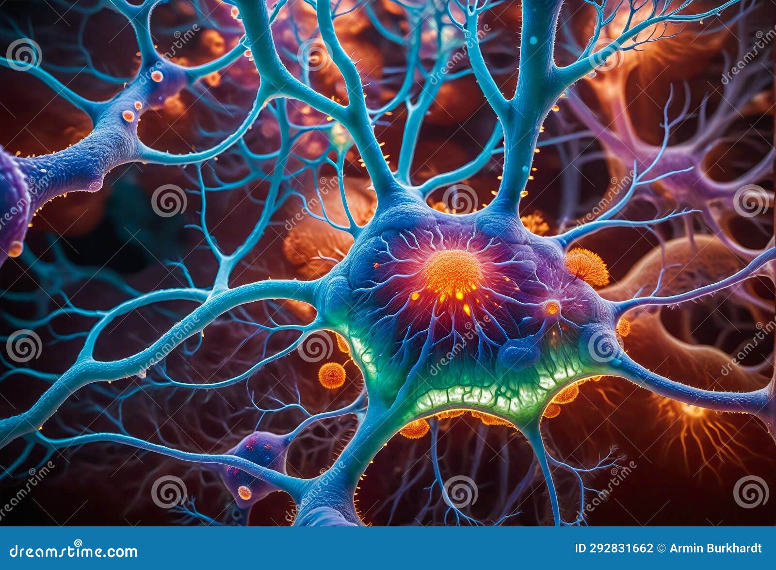Under the Microscope- Cell Structures Stock Illustration - Illustration ...