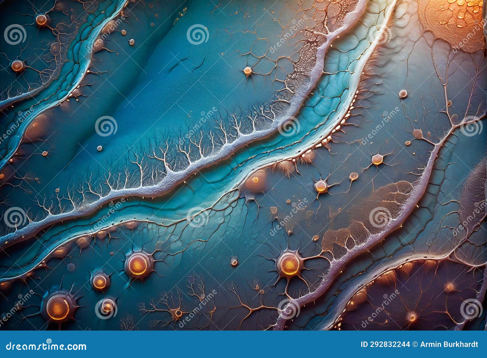 Under the Microscope- Cell Structures Stock Illustration - Illustration ...