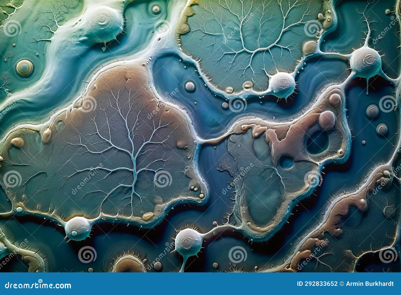 Under the Microscope- Cell Structures Stock Illustration - Illustration ...