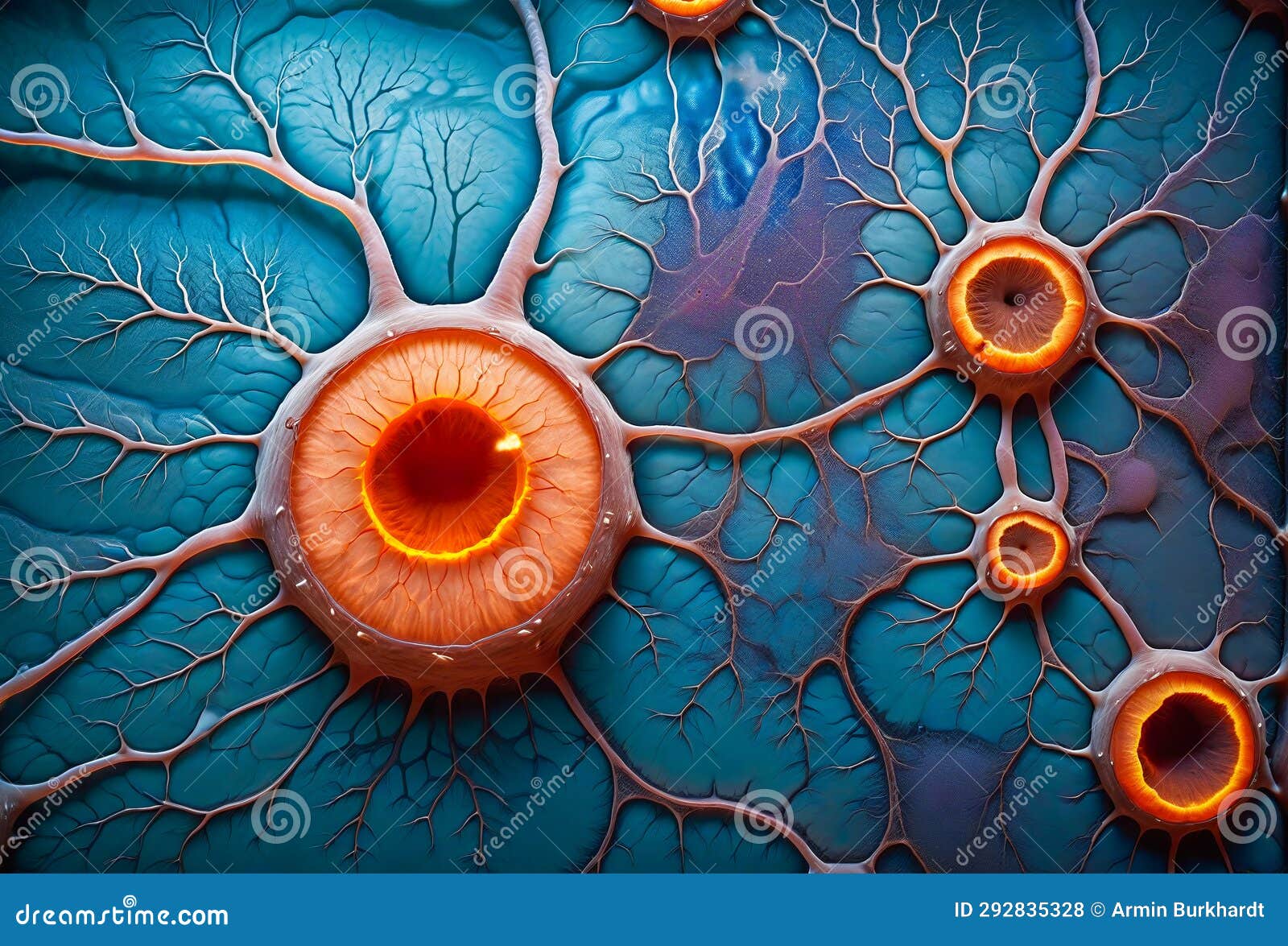 Under the Microscope- Cell Structures Stock Illustration - Illustration ...