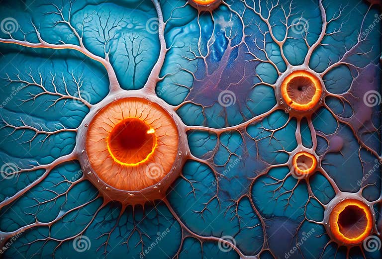 Under the Microscope- Cell Structures Stock Illustration - Illustration ...