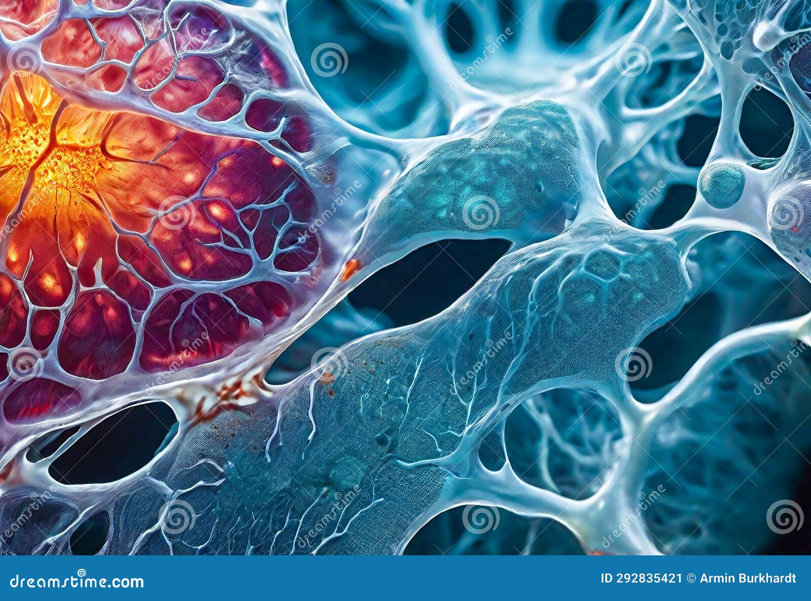 Under the Microscope- Cell Structures Stock Illustration - Illustration ...