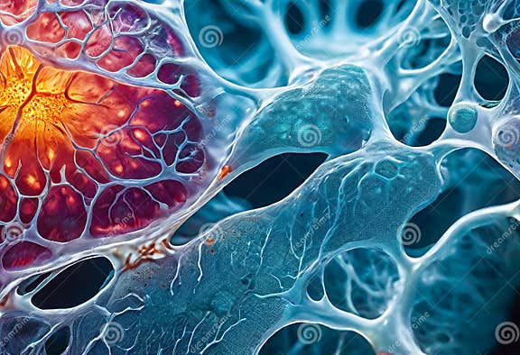 Under the Microscope- Cell Structures Stock Illustration - Illustration ...