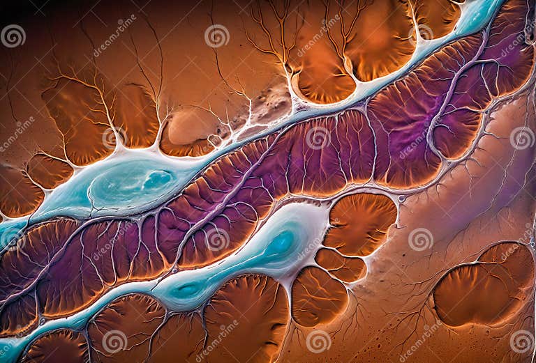 Under the Microscope- Cell Structures Stock Illustration - Illustration ...