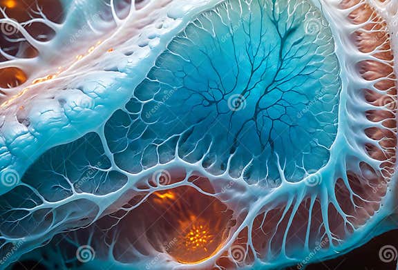 Under the Microscope- Cell Structures Stock Illustration - Illustration ...
