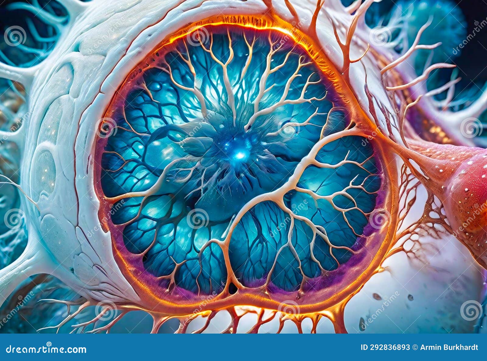 Under the Microscope- Cell Structures Stock Illustration - Illustration ...