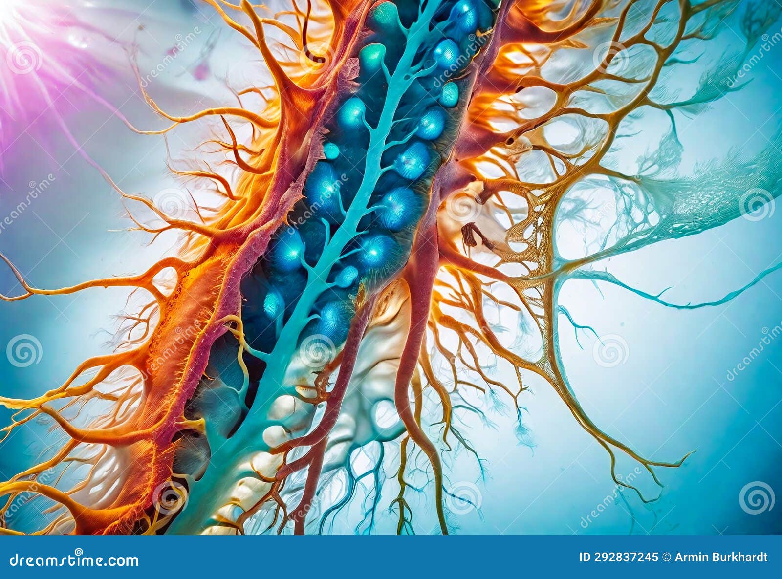 Under the Microscope- Cell Structures Stock Illustration - Illustration ...