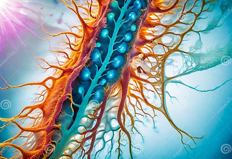 Under the Microscope- Cell Structures Stock Illustration - Illustration ...