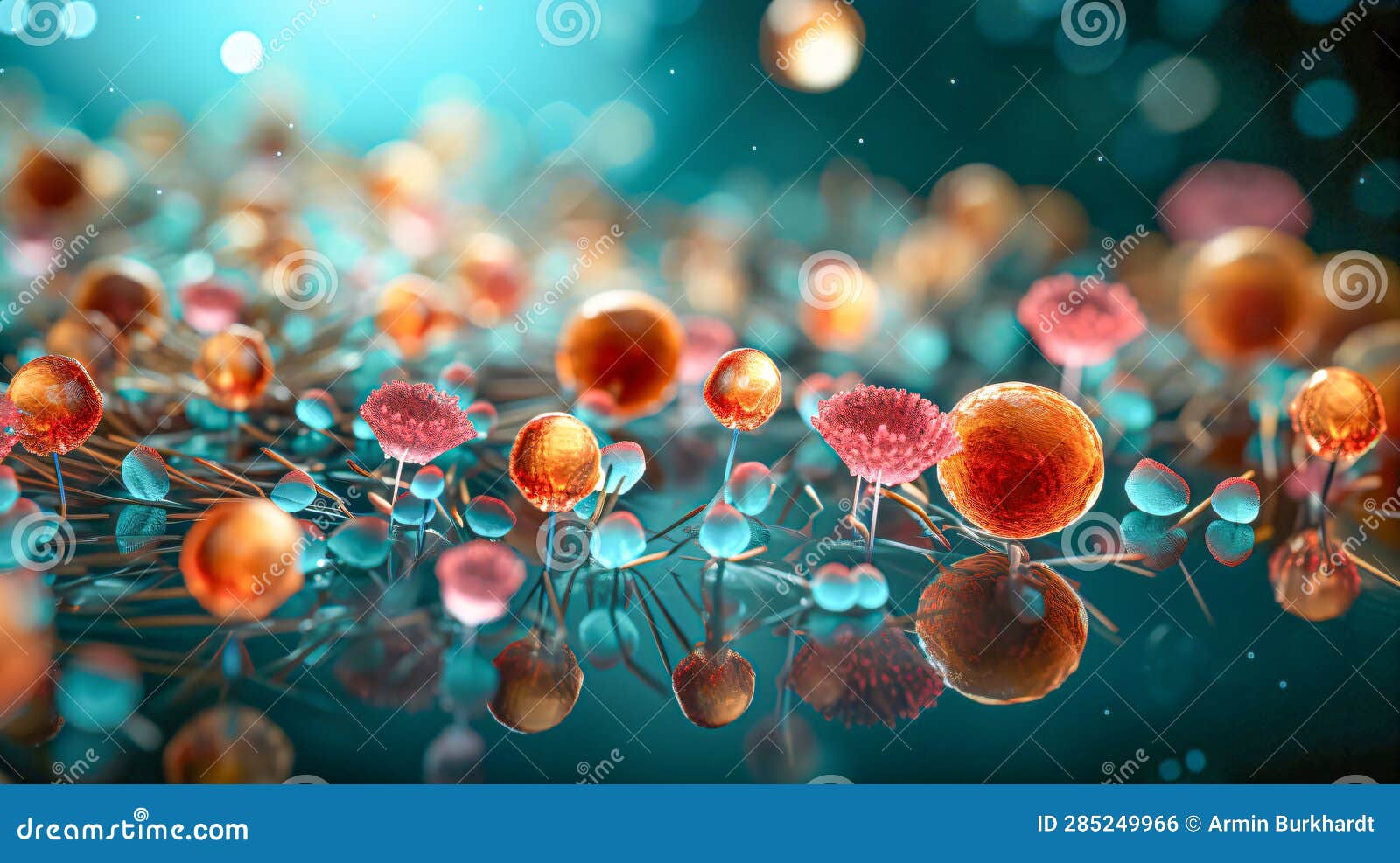 Under the Microscope- Bacteria and Probiotics Stock Illustration ...