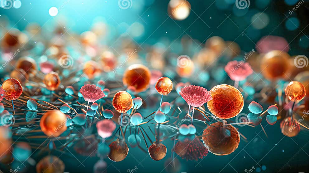 Under the Microscope- Bacteria and Probiotics Stock Illustration ...