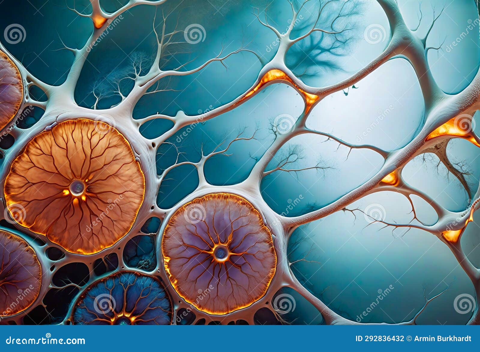 Under the Microscope- Cell Structures Stock Illustration - Illustration ...