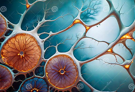 Under the Microscope- Cell Structures Stock Illustration - Illustration ...