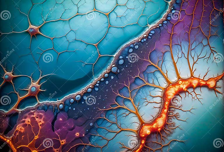 Under the Microscope- Cell Structures Stock Illustration - Illustration ...