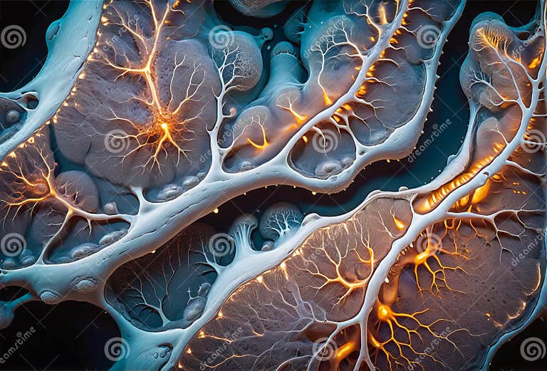 Under the Microscope- Cell Structures Stock Illustration - Illustration ...