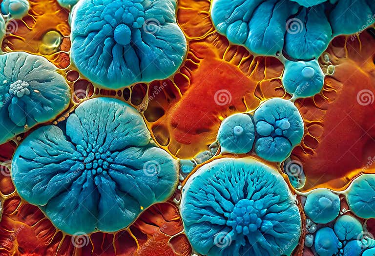 Under the Microscope- Cell Structures Stock Illustration - Illustration ...