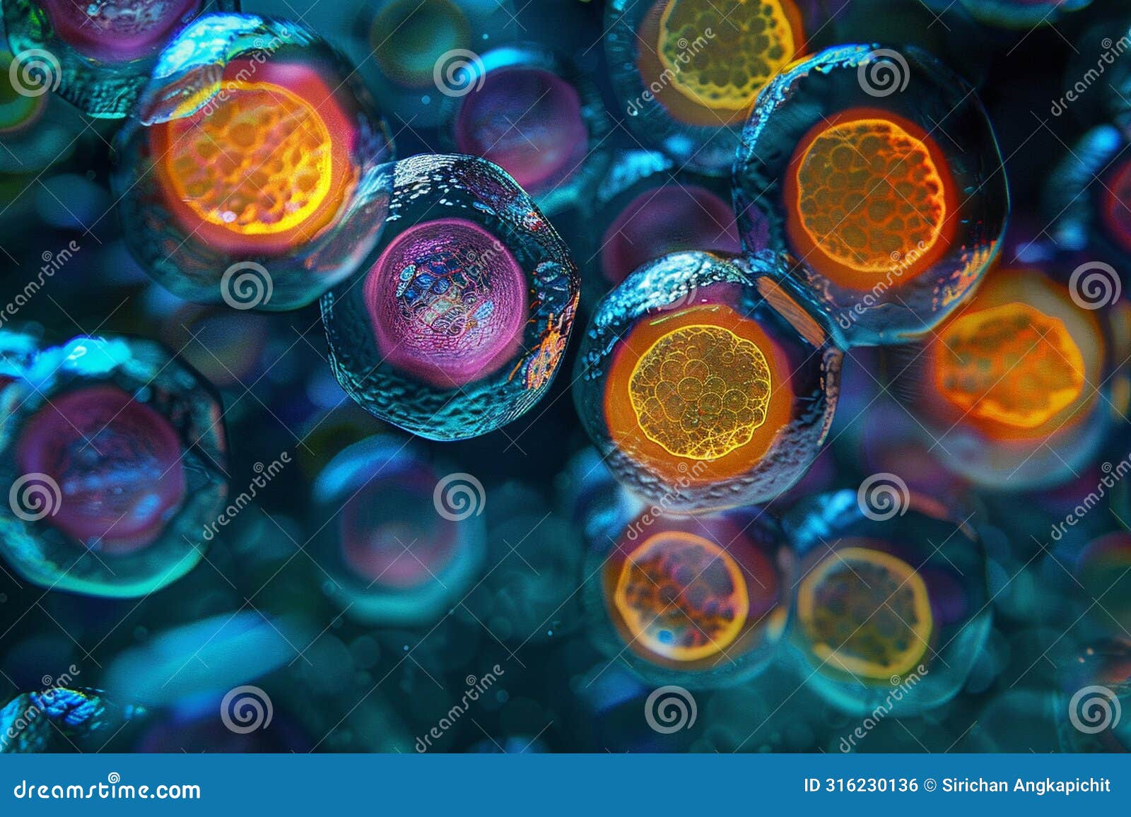 Under the Microscope, Embryonic Stem Cells Appear Vibrant, Backed by a ...