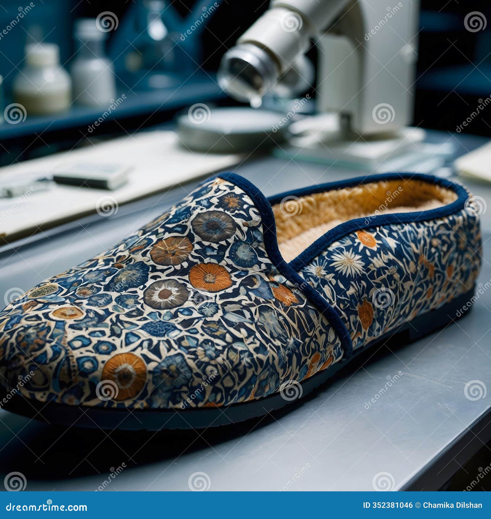 Under the Microscope Features a Unique Pair of Slippers Intricately ...