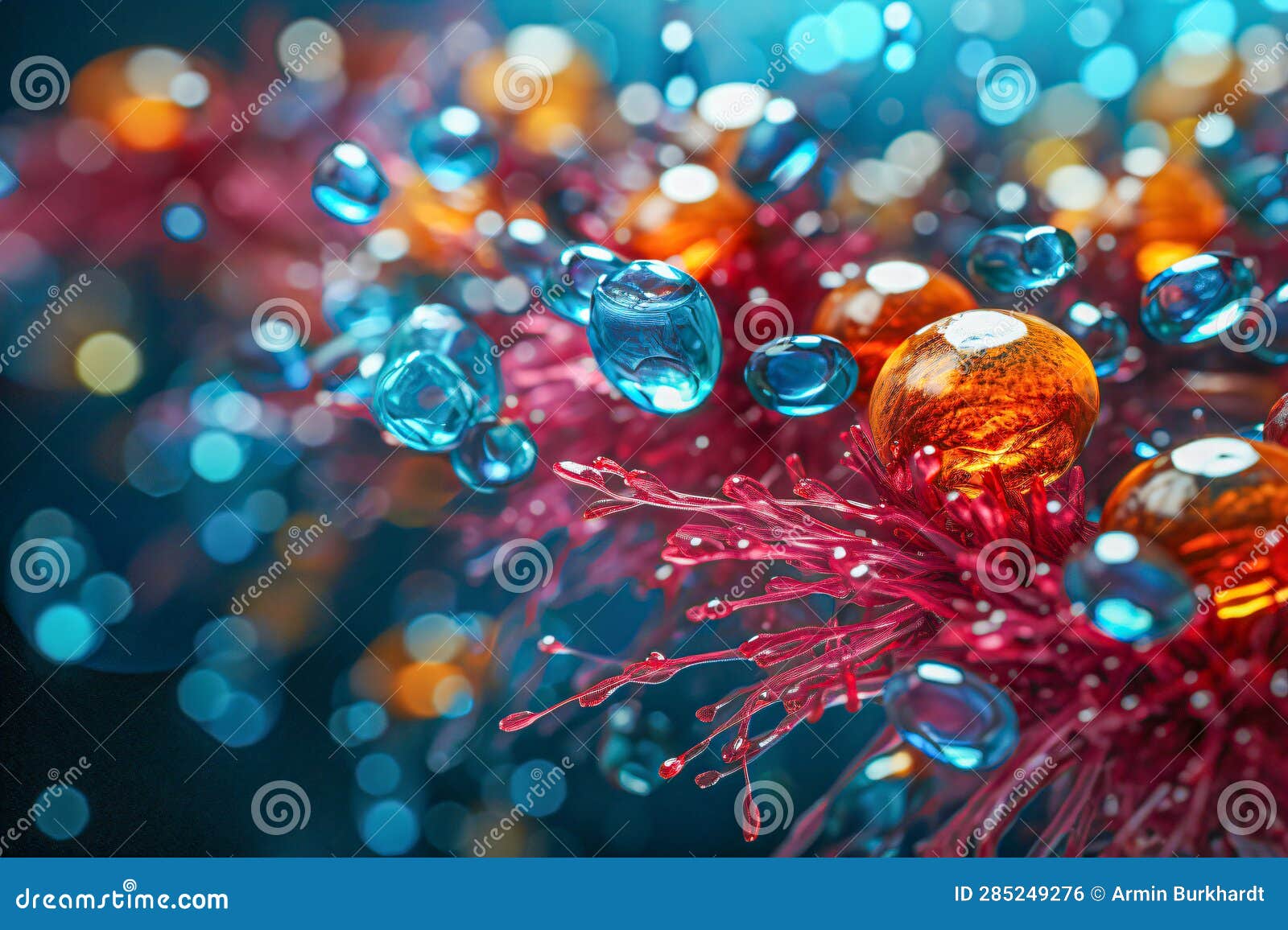 Under the Microscope- Organic Substance Transferred between Cells Stock ...