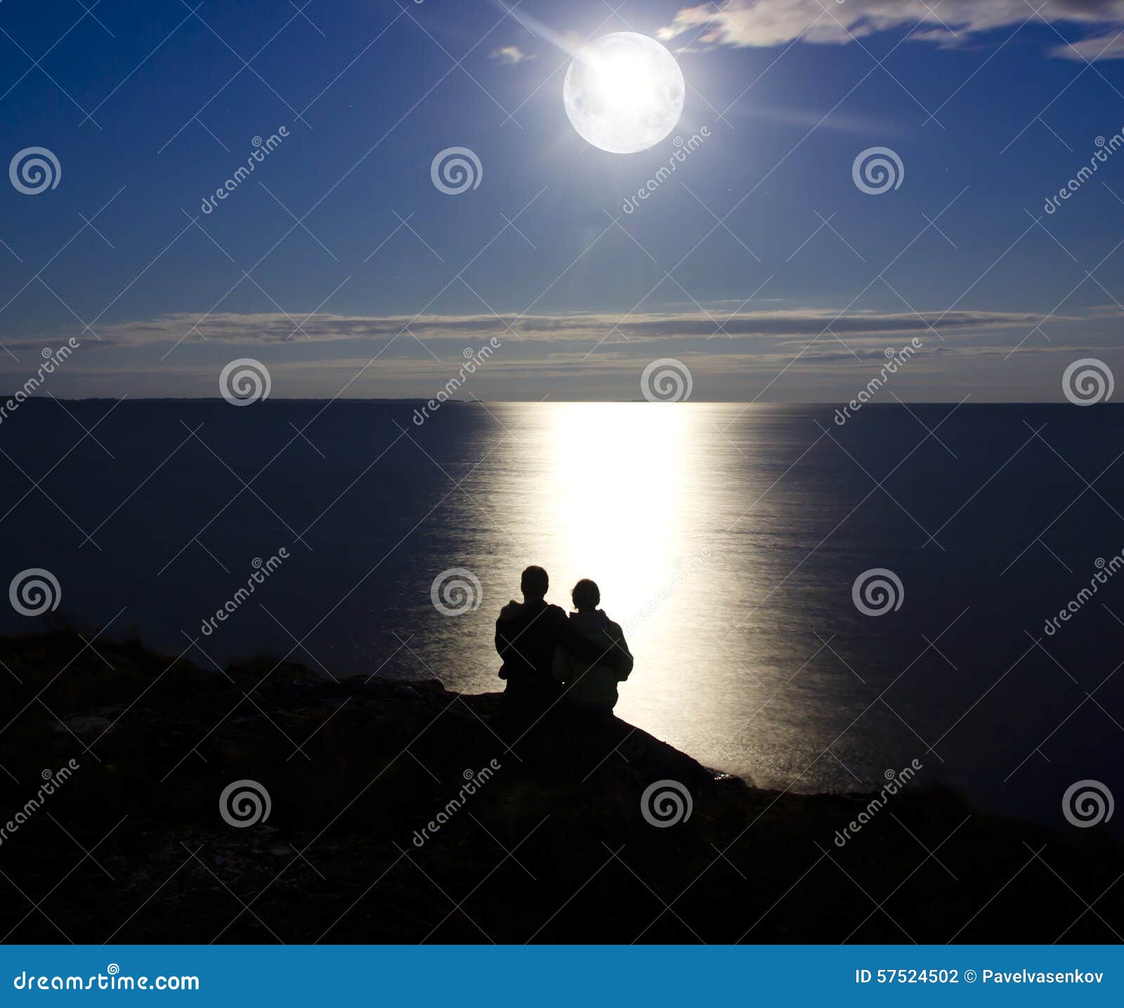 Under the moon stock photo. Image of married, landscape - 57524502