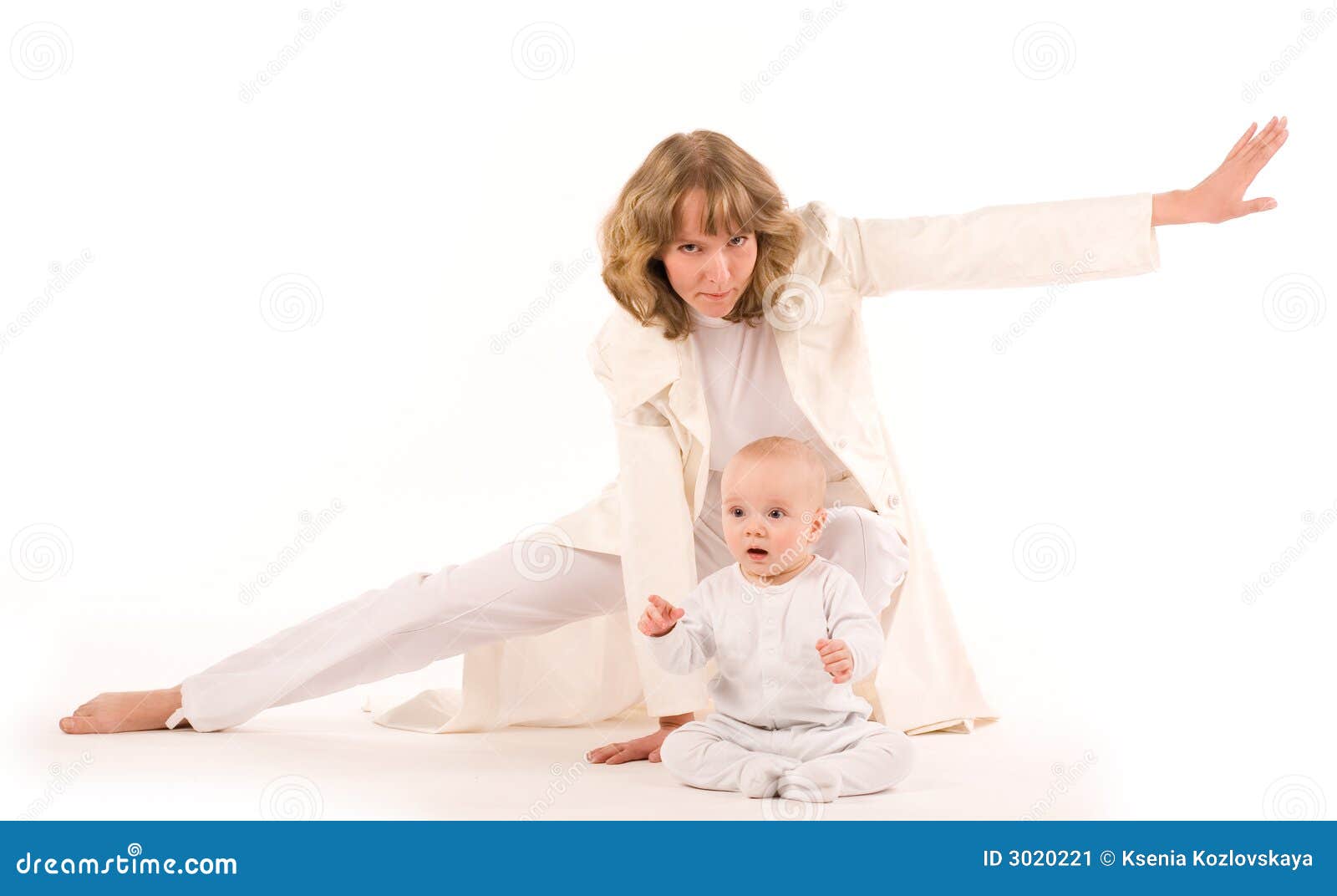 Under mother protection stock image. Image of boys, attached - 3020221