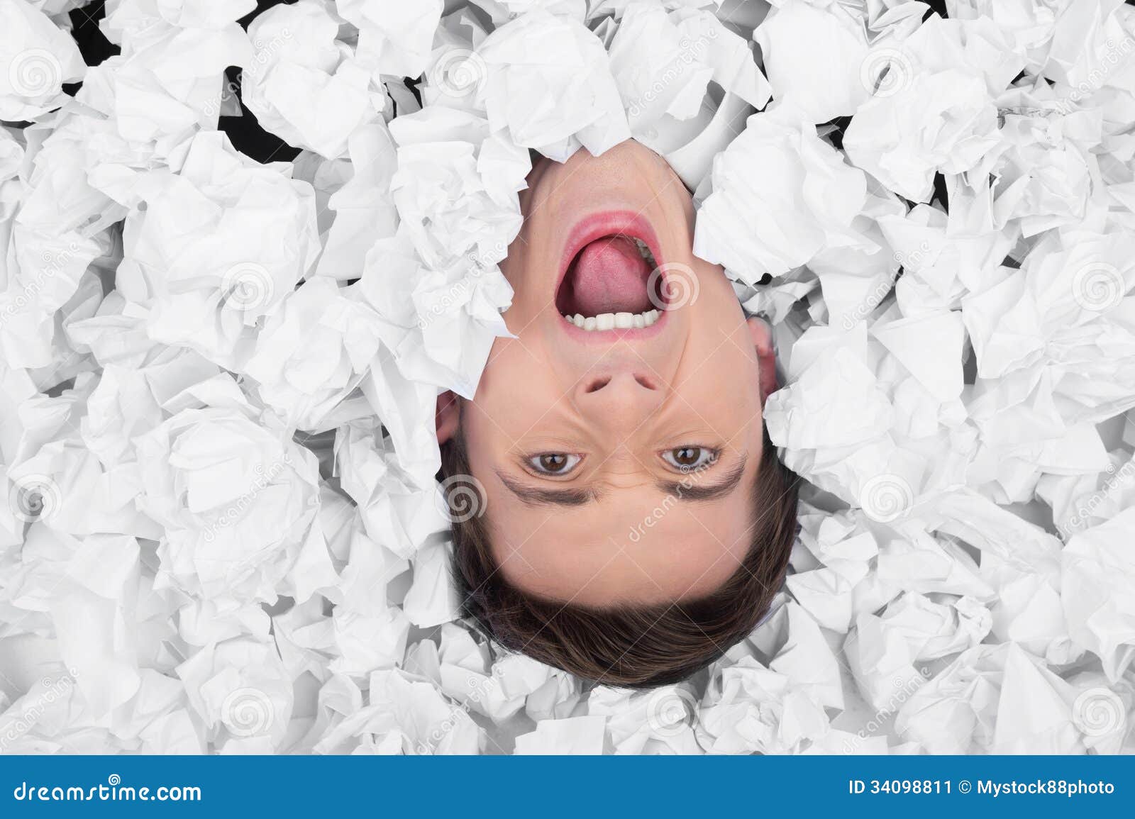 Under papers stock image. Image of caucasian, emotion - 34098811