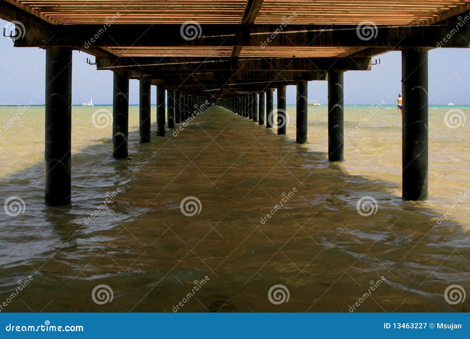 Under the pier stock image. Image of exotic, platform - 13463227