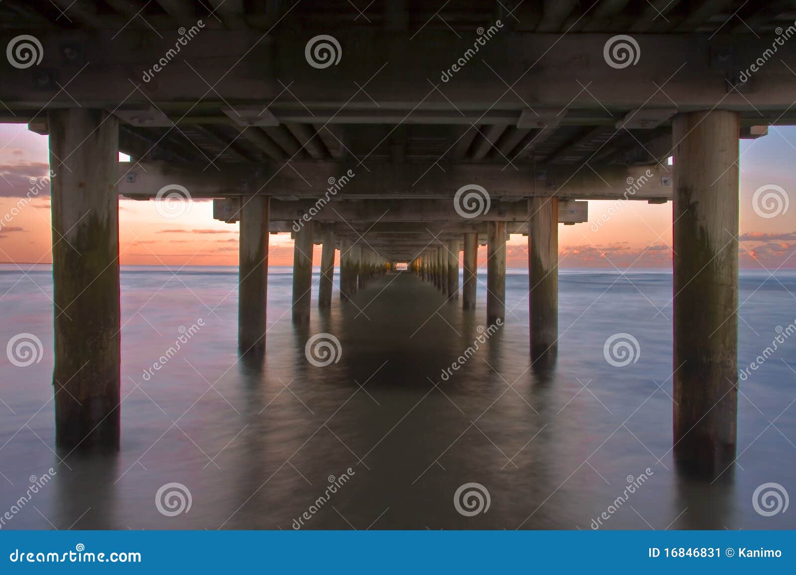 Under the pier stock image. Image of colours, water, peace - 16846831