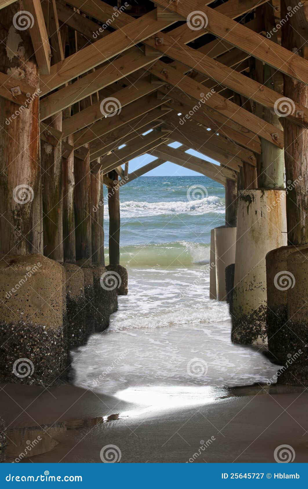 Under the Pier stock image. Image of trusses, seascape - 25645727