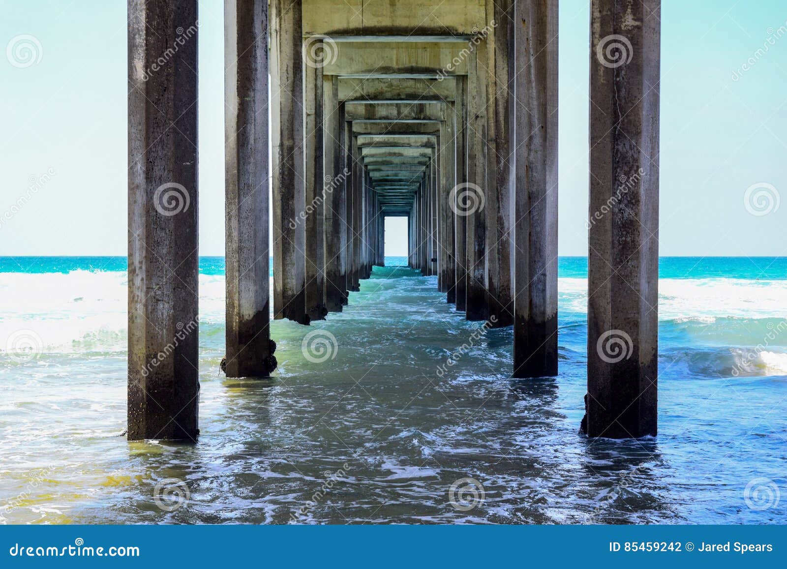 Under the pier stock photo. Image of california, green - 85459242