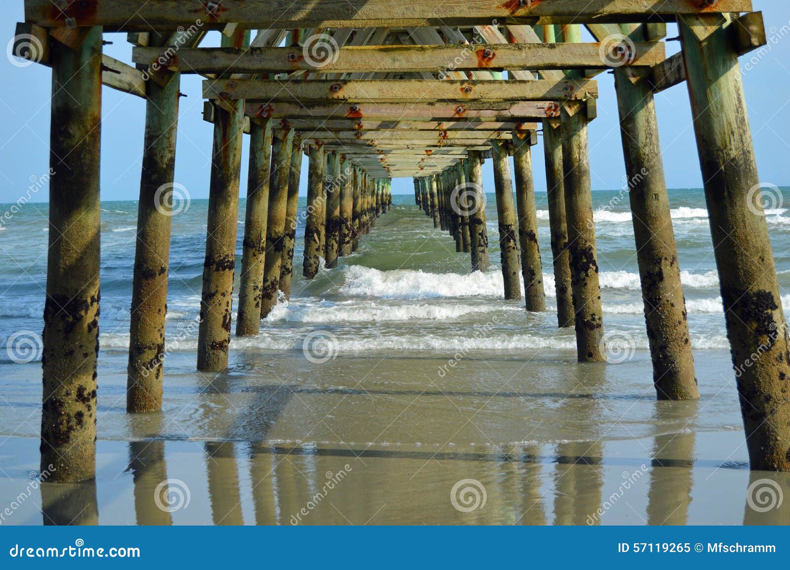 Under Pier stock image. Image of architecture, waves - 57119265