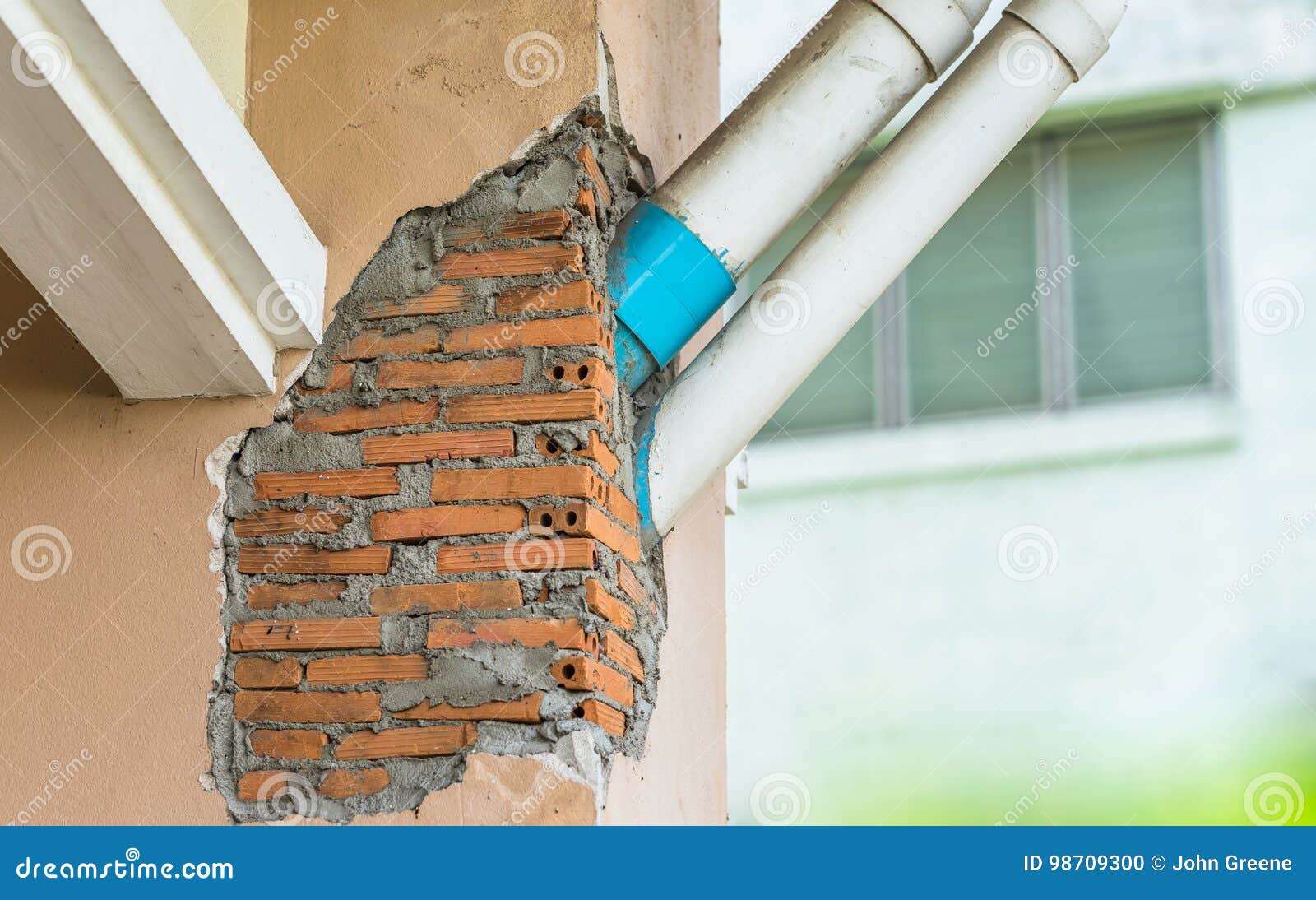 Under the plaster view. stock photo. Image of view, removed - 98709300