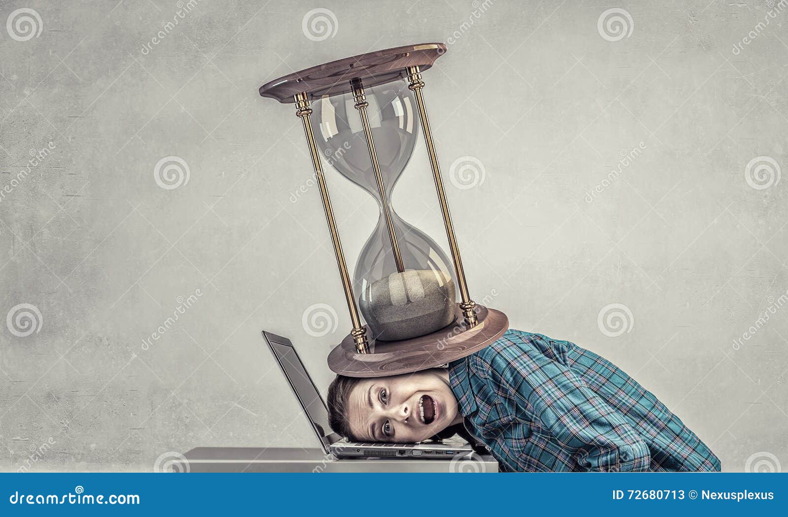 Under pressure of work stock image. Image of software - 72680713