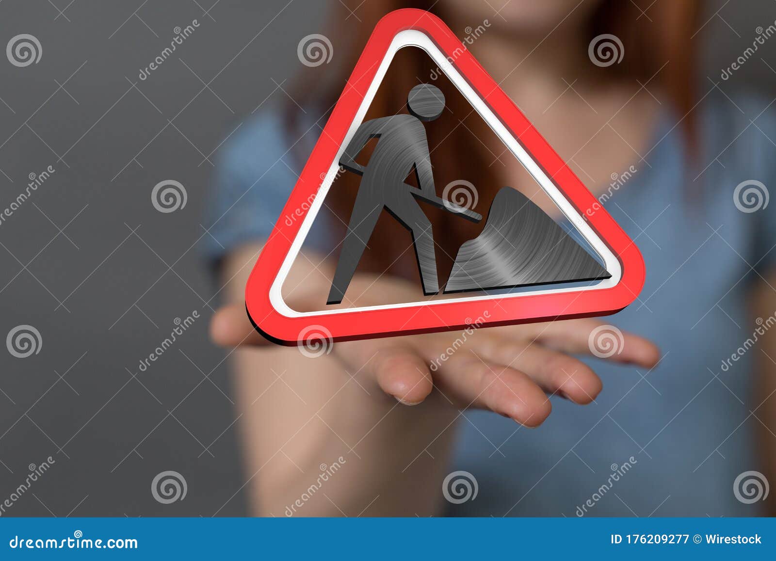 A Under Process Sign in Hand Stock Image - Image of white, danger ...