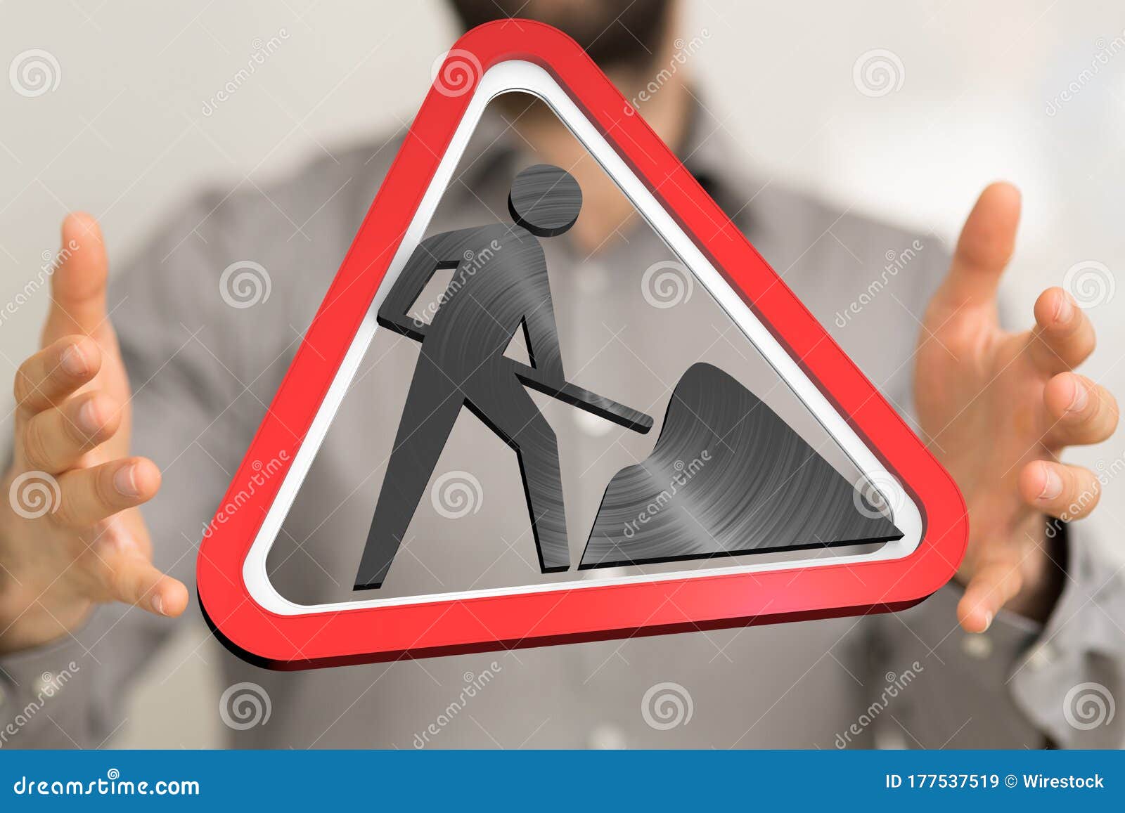 A Under Process Sign in Hand Stock Image - Image of process, safety ...
